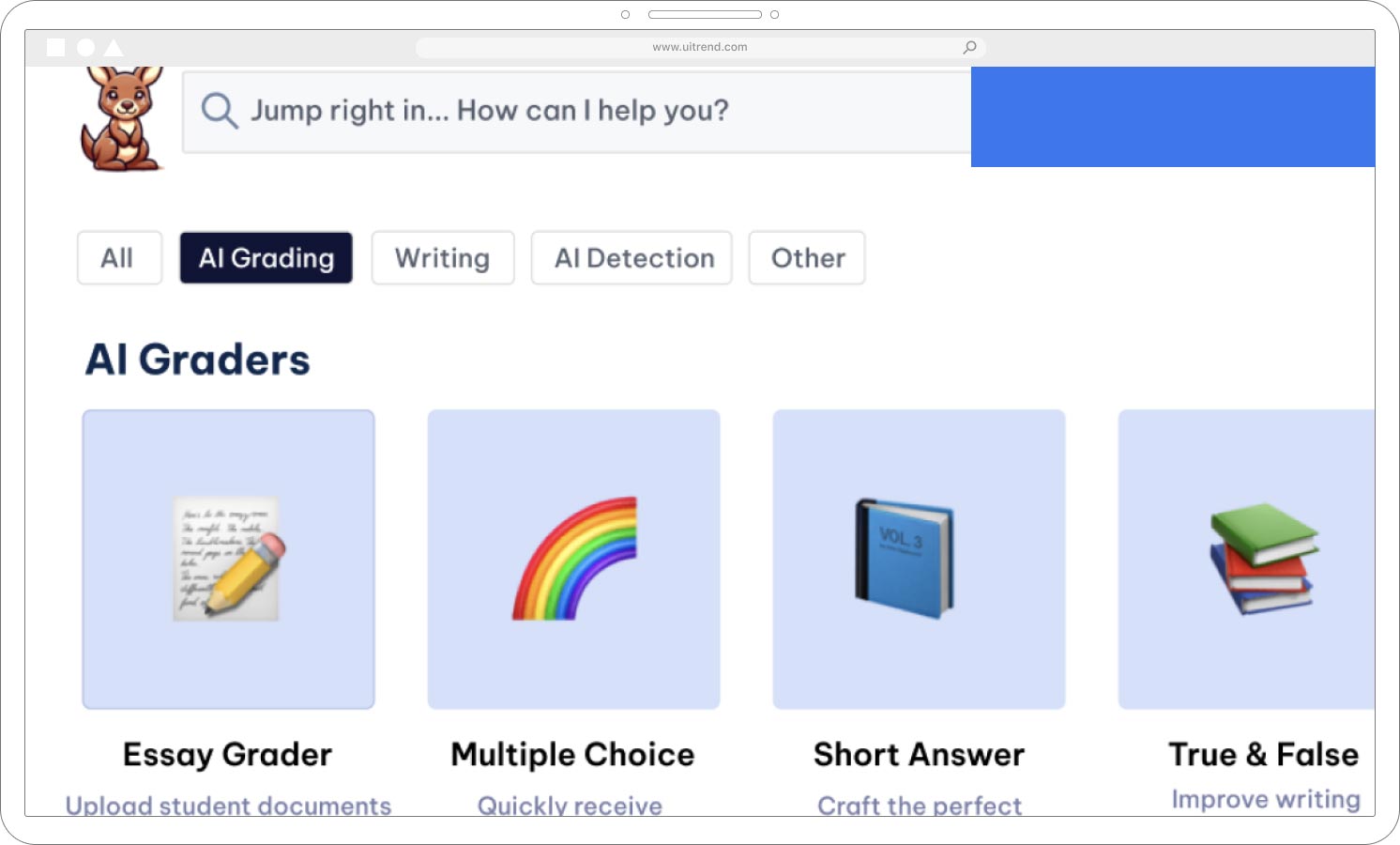 Kangaroos | Essay Grader & AI Tools: Save Time